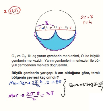 Acil matematik geometri soru bankası çember çevresi A çözümleri ...