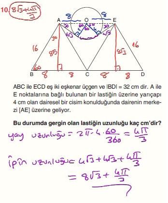 Acil matematik geometri soru bankası çember çevresi A çözümleri ...