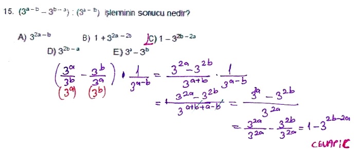 esen 9.sınıf fasikul üslü sayılar test 2 çözümleri - Matematik Kitap Çözümleri - Matematik Kalesi