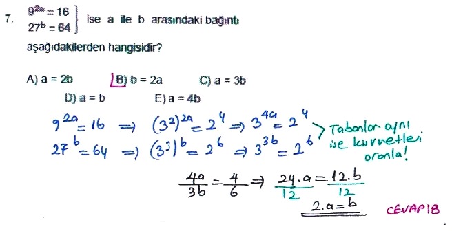 esen 9.sınıf fasikul üslü sayılar test 5 çözümleri - Matematik Kitap Çözümleri - Matematik Kalesi